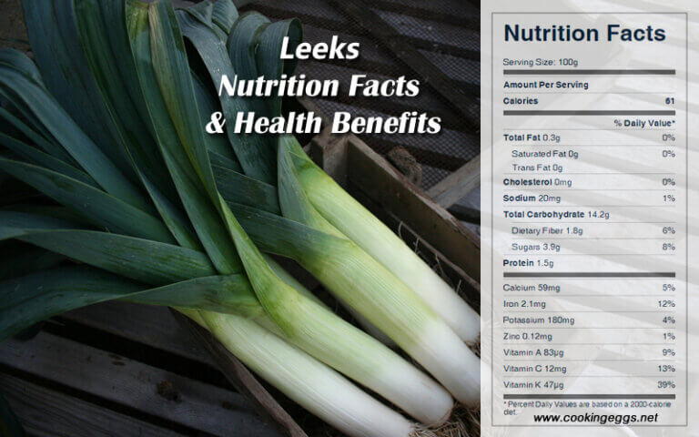 Leeks Nutrition Facts & Health Benefits - CookingEggs