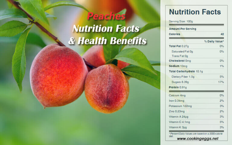 Peaches Nutrition Facts & Health Benefits - CookingEggs