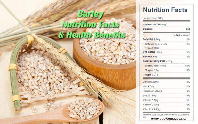 Barley Nutrition Facts & Health Benefits - CookingEggs