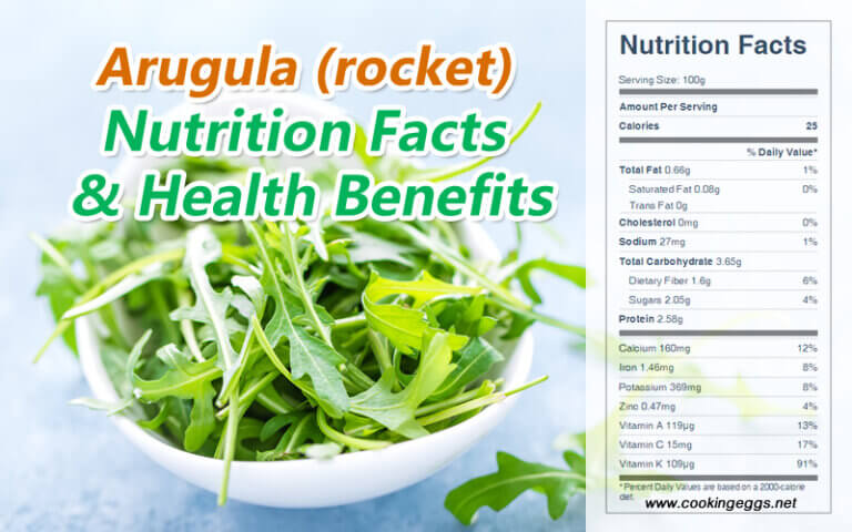 Arugula (rocket) Nutrition Facts & Health Benefits - CookingEggs