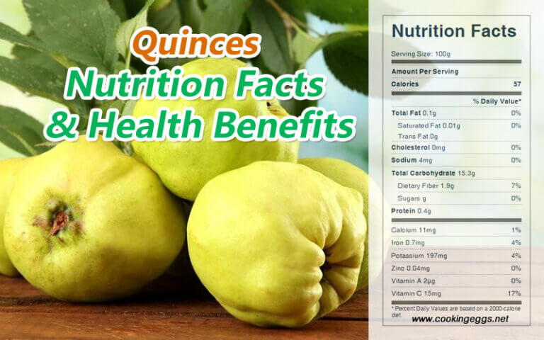 Quince Fruit Nutrition Facts and Health Benefits - CookingEggs